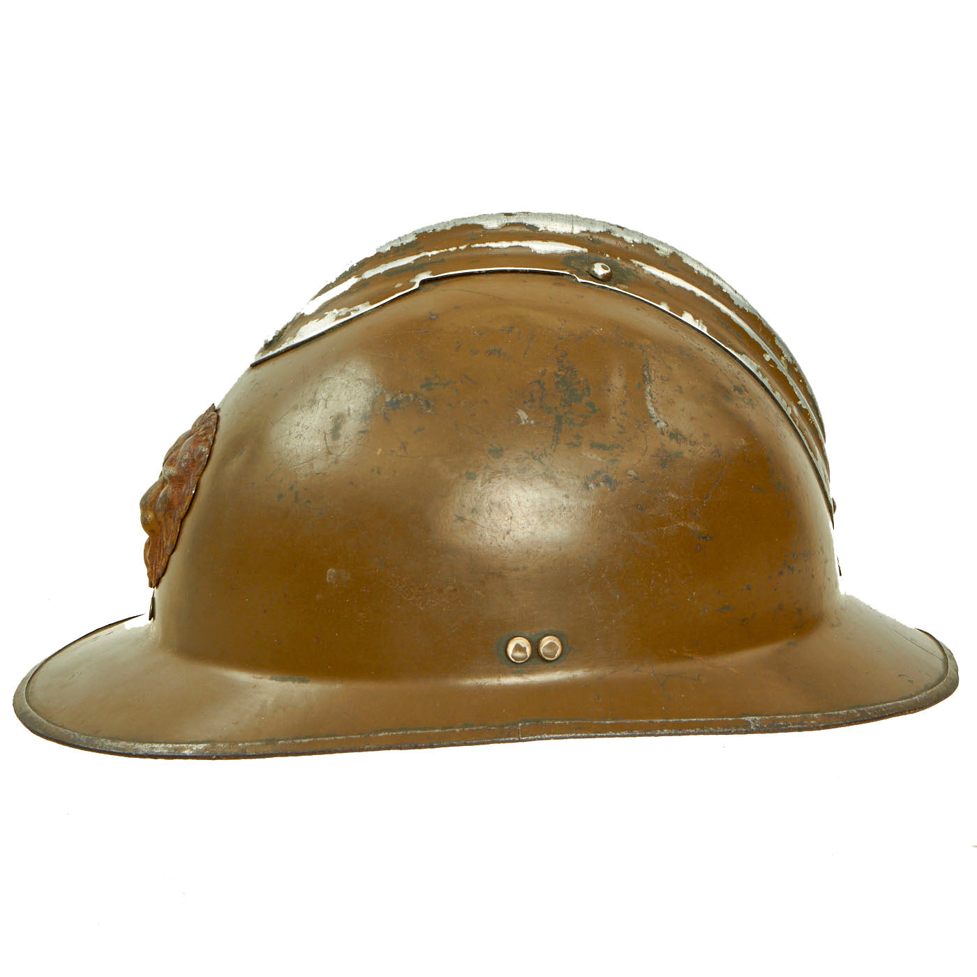 Original Belgian WWII Model 1926 Adrian Infantry Helmet with Lion Badg ...