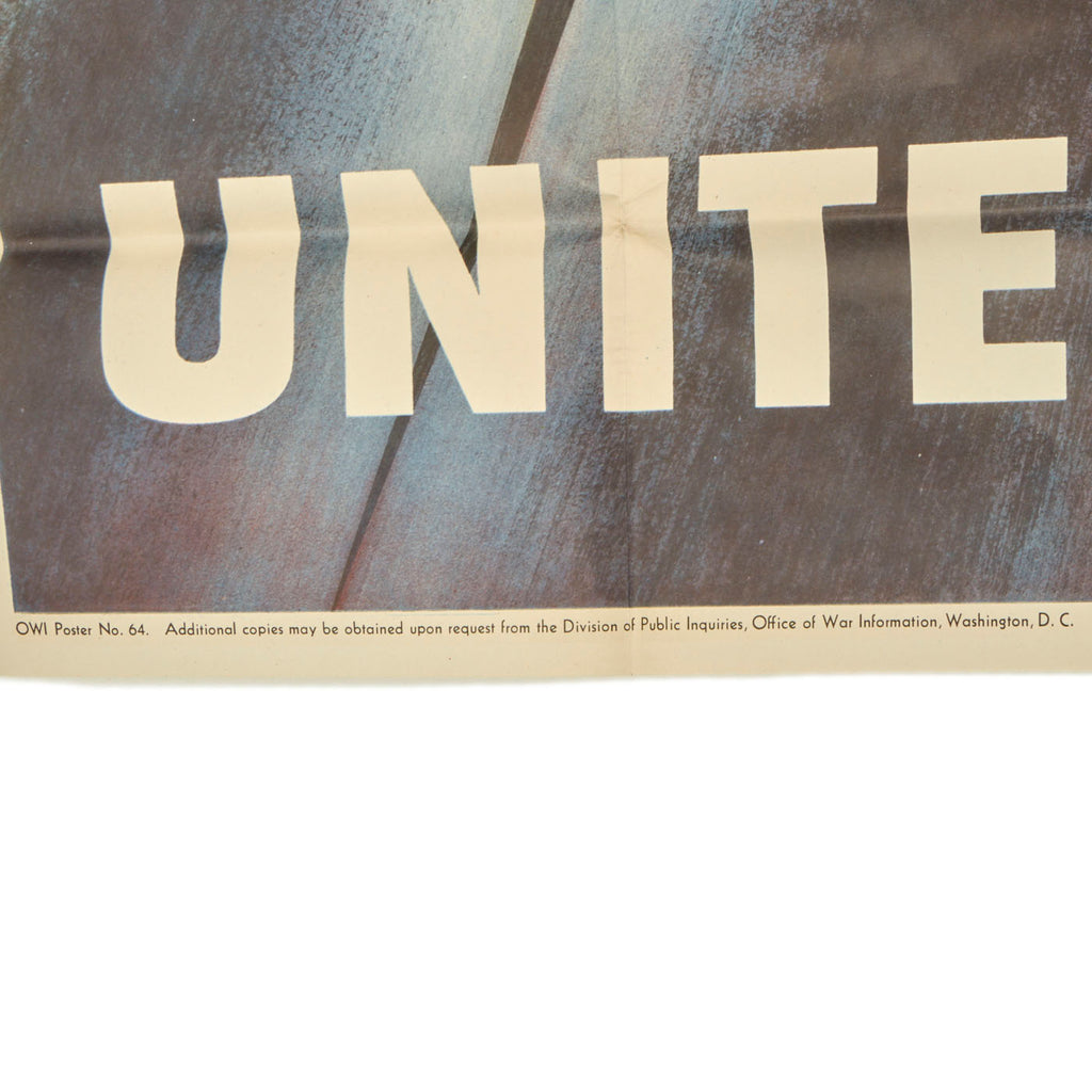 Original U.S. WWII United we are strong United we will win Extra Large ...