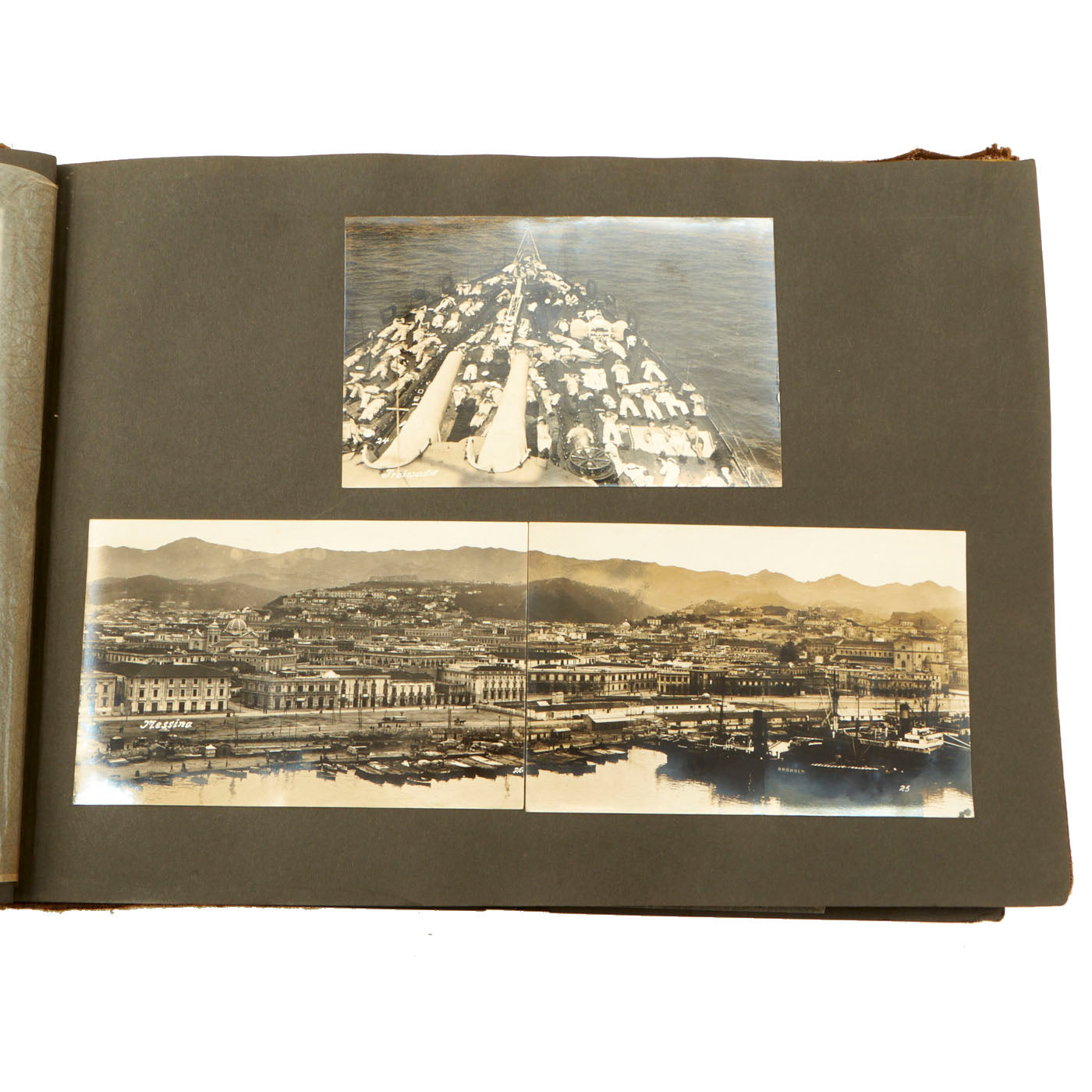 Original German Pre-WWII SMS Hannover Battleship Mediterranean Cruise ...