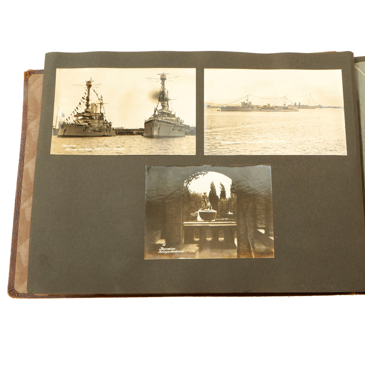 Original German Pre-WWII SMS Hannover Battleship Mediterranean Cruise ...