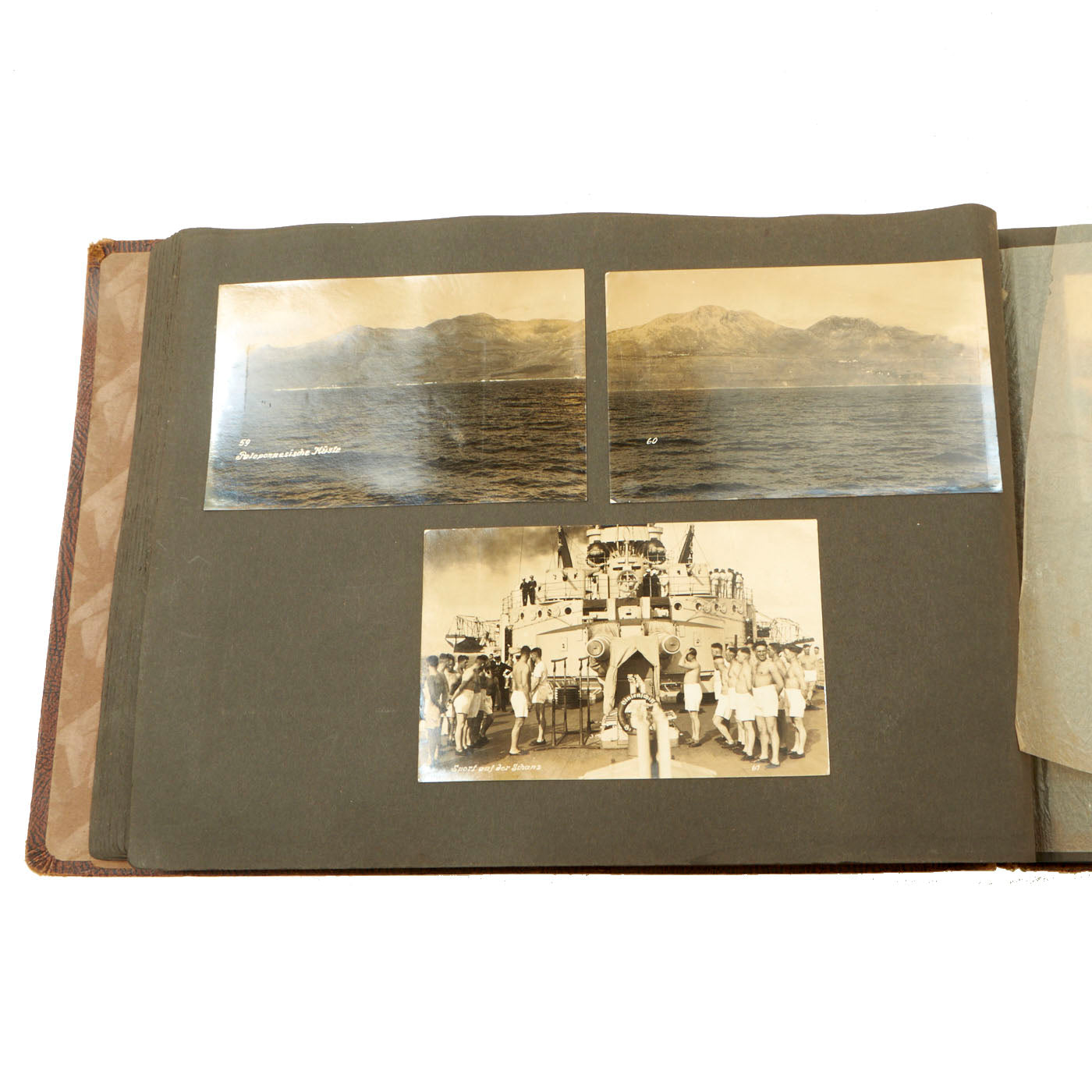 Original German Pre-WWII SMS Hannover Battleship Mediterranean Cruise ...