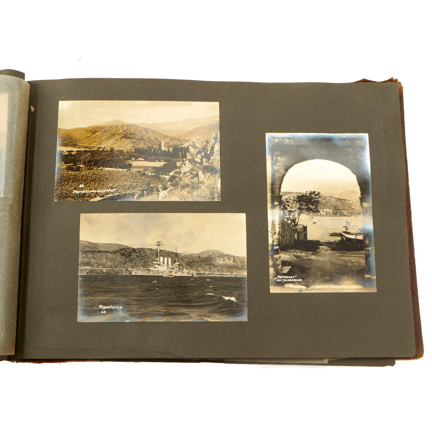 Original German Pre-WWII SMS Hannover Battleship Mediterranean Cruise ...