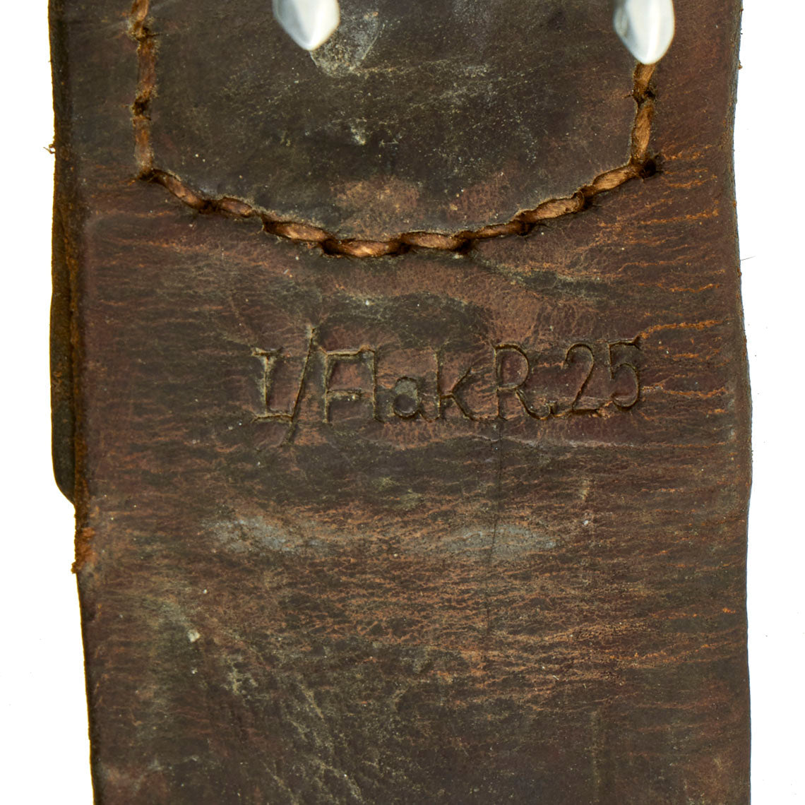 Original German WWII Luftwaffe Flak Unit Marked Aluminum Buckle Belt B ...