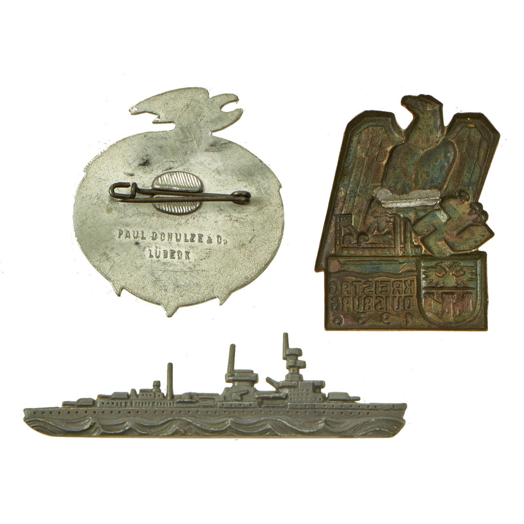 Original German WWII & Post War Stick Pin and Tinnie Grouping - 16 Ite ...