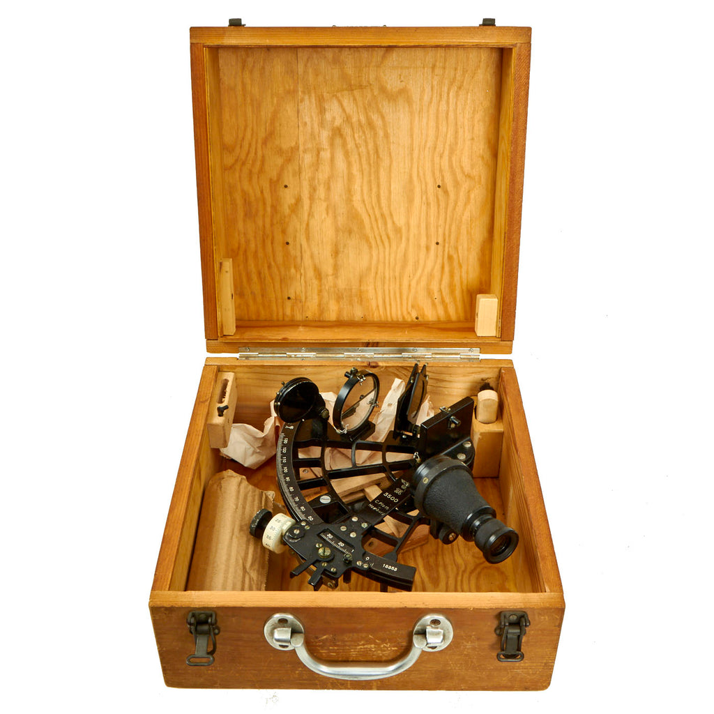 Original German WWII German Kriegsmarine Navy Sextant by C. Plath with – International Military ...