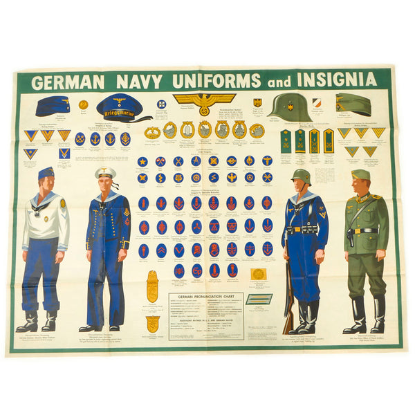 Original U.S. WWII Army Orientation Course German Navy Uniforms & Insi ...