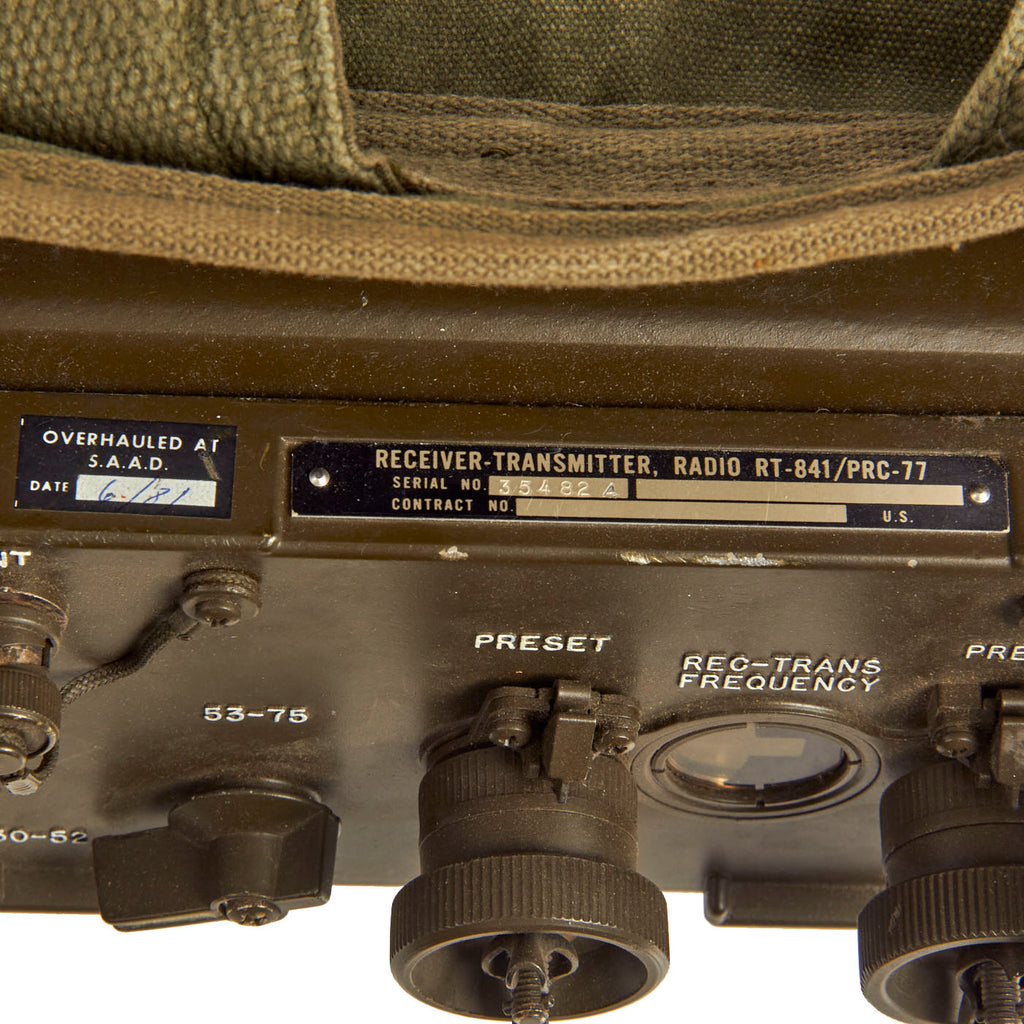 Original U.S. Vietnam War AN/PRC-77 Radio Man Pack Set – International ...