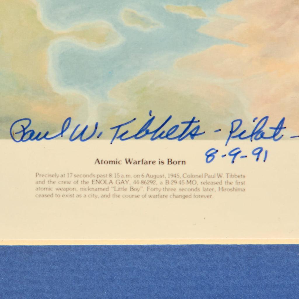 Original U.S. 1991 Framed Portrait of the Boeing B-29 “Enola Gay” Sign ...