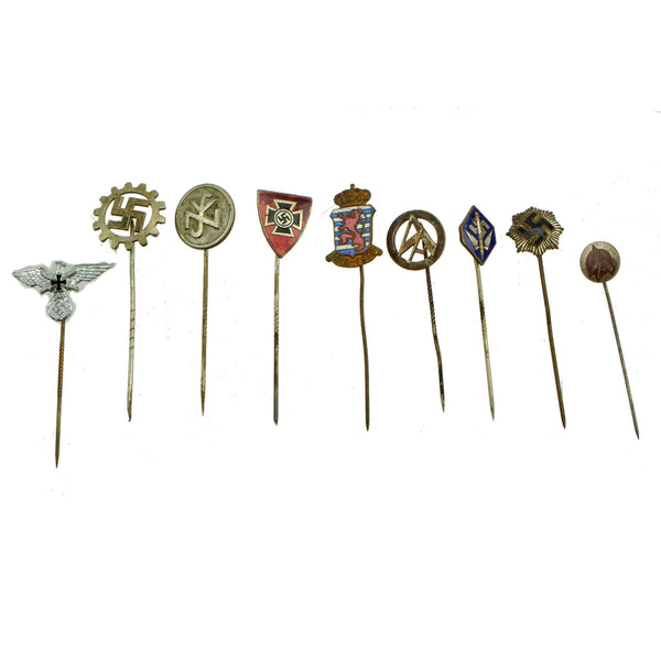 Original German WWII Stick Pin Insignia Lot - 9 Items – International ...