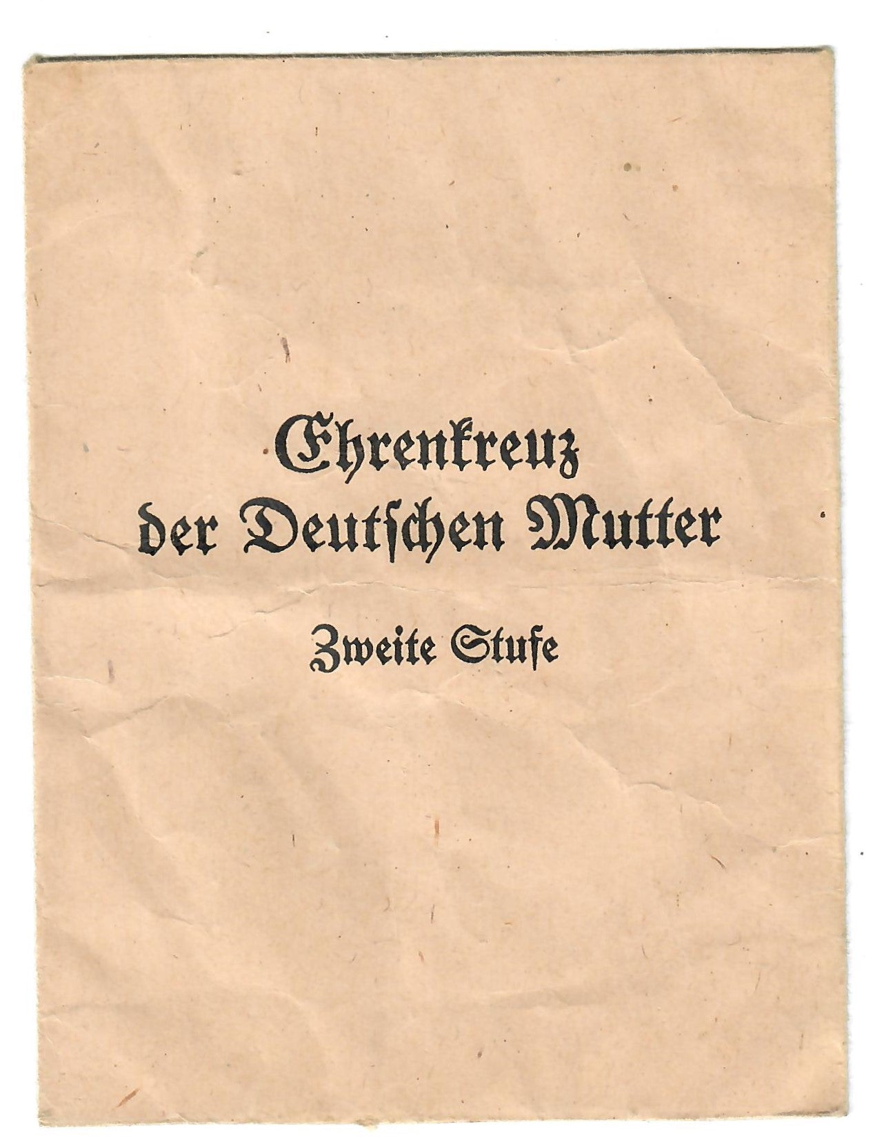 Original German WWII 2nd Class Silver Mother’s Cross with Named Award ...