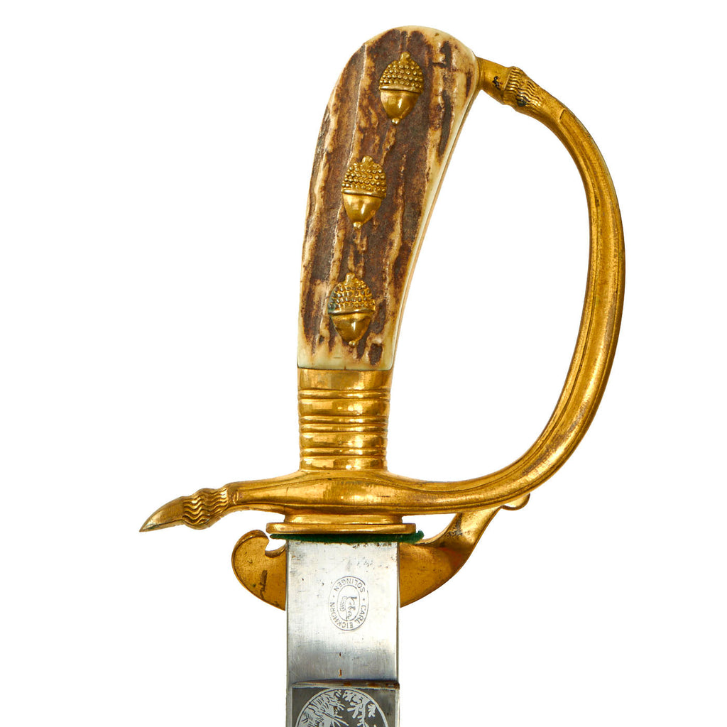 Original German Pre WWII Hirschfänger Stag Handle Forestry Dress Cutla ...
