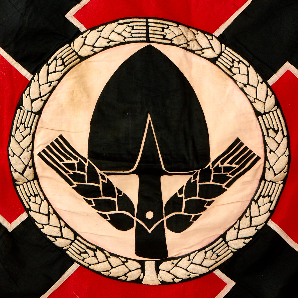 Original German WWII RAD Reich Labour Service Honor Standard Flag - 44 ...