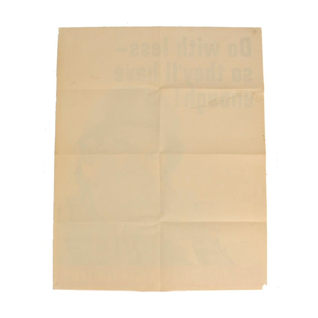 Original U.S. WWII Rationing Propaganda Poster “Do with less” WITH Ori ...