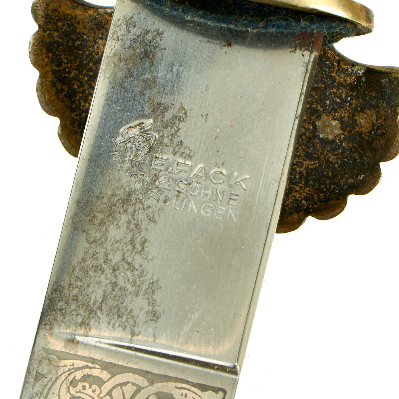 Original German WWII Hirschfänger Stag Handle Forestry Dress Cutlass b ...