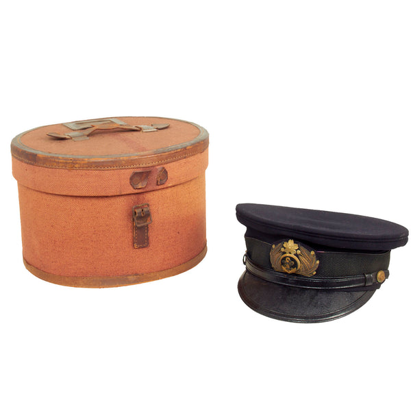 Original WWII Imperial Japanese Navy IJN Officer Visor Cap with Carry ...