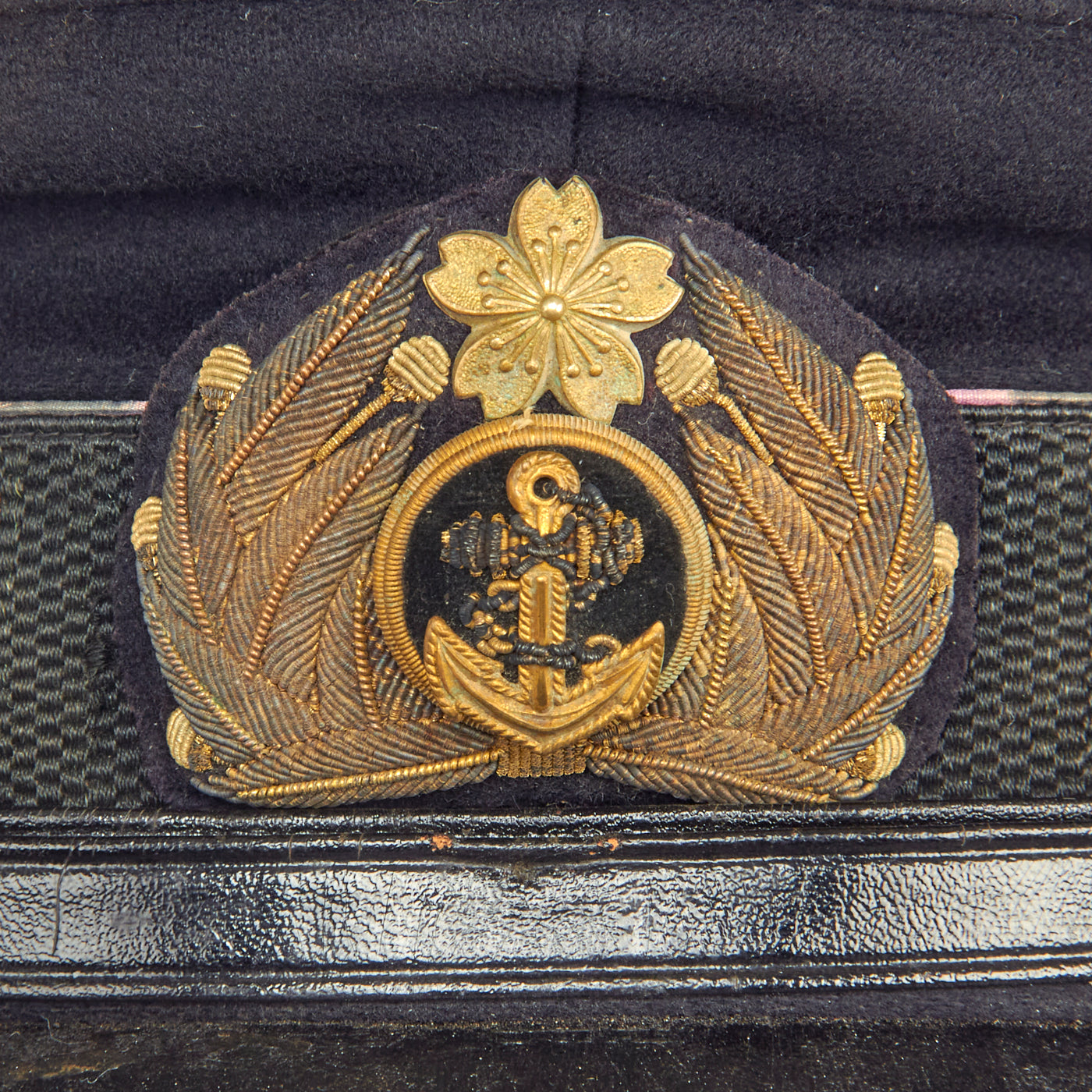 Original WWII Imperial Japanese Navy IJN Officer Visor Cap with Carry ...