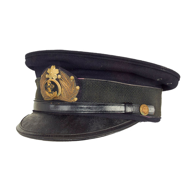 Original WWII Imperial Japanese Navy IJN Officer Visor Cap with Carry ...