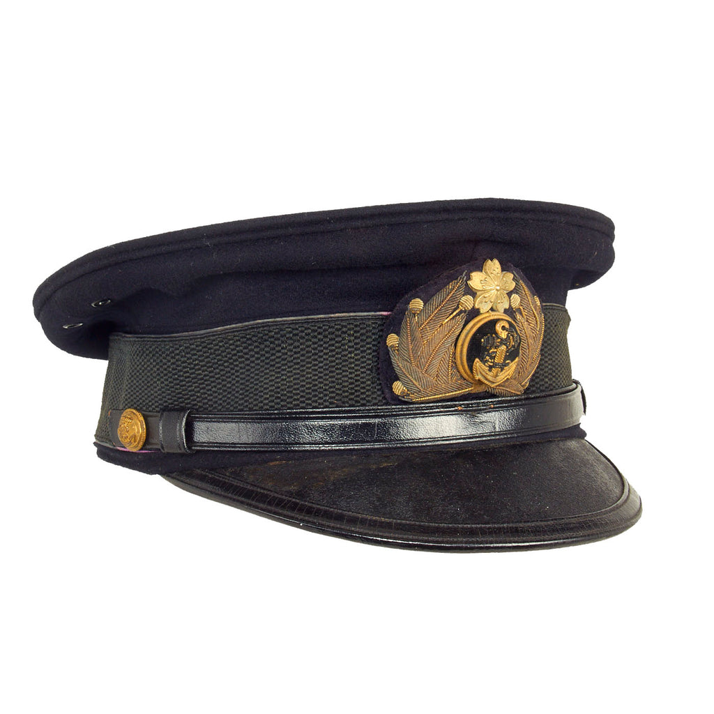 Original WWII Imperial Japanese Navy IJN Officer Visor Cap with Carry ...