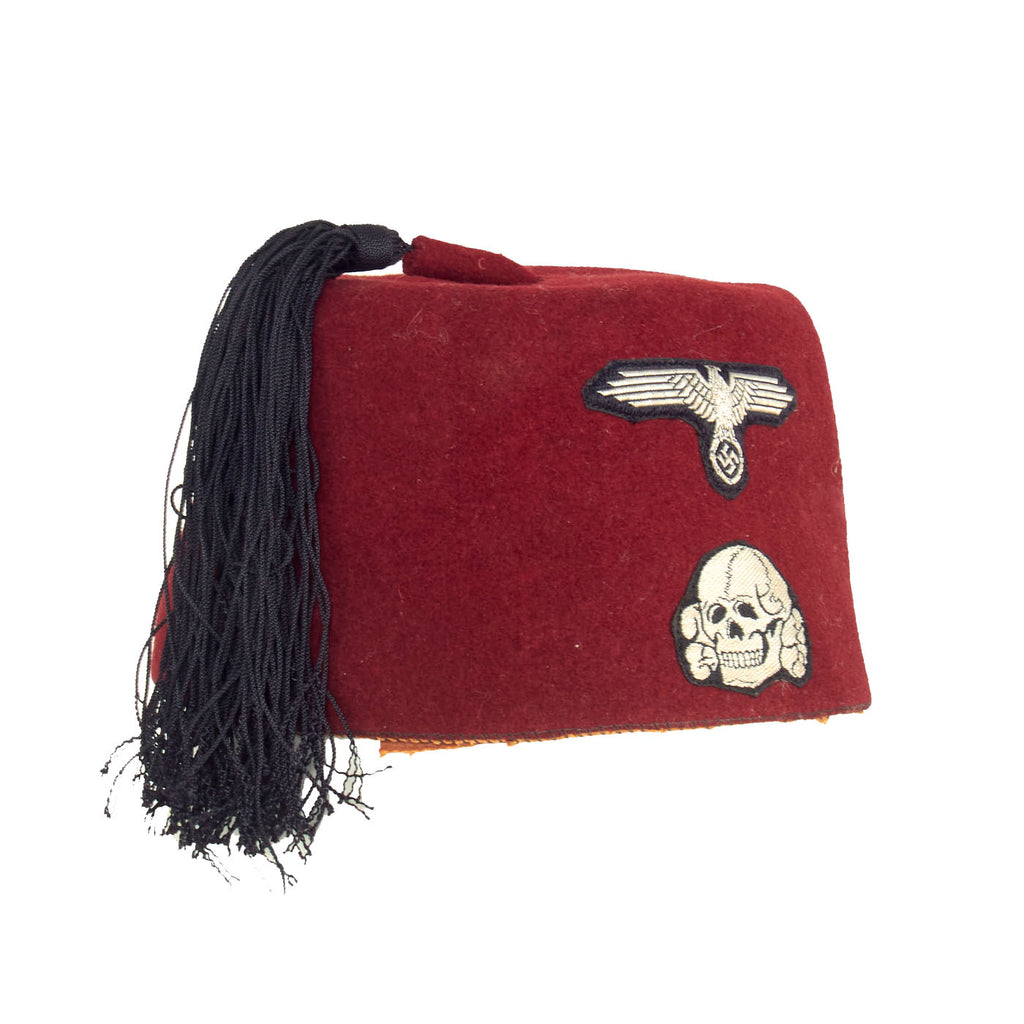 Original German WWII Waffen SS M43 Maroon Parade Fez for Foreign Volun ...