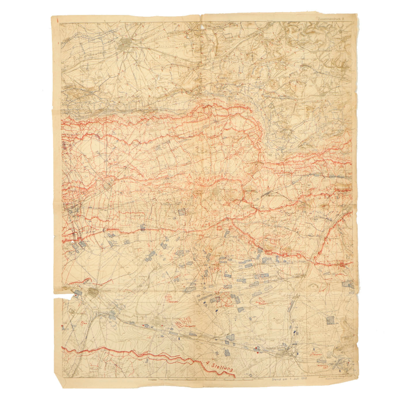 Original German WWI & WWII Military Map Collection - 4 Maps ...