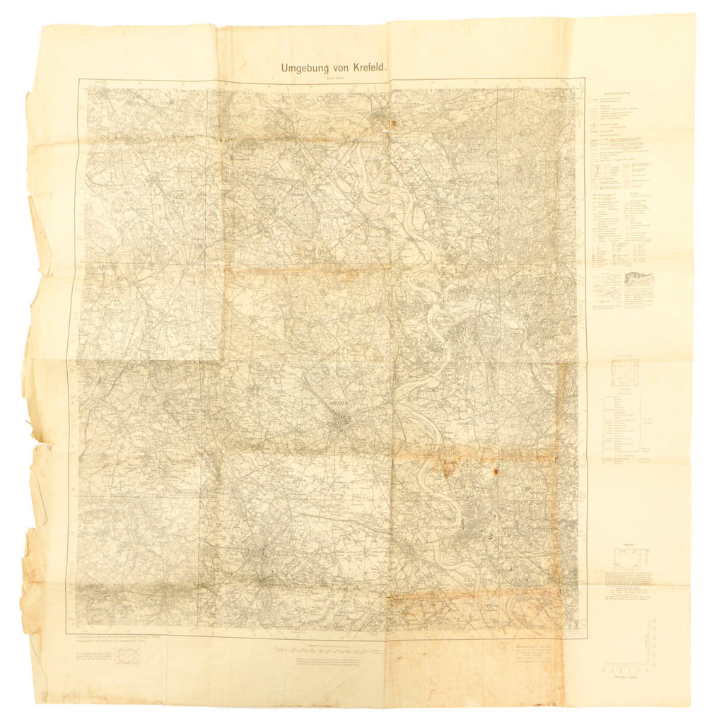 Original German WWI & WWII Military Map Collection - 4 Maps ...