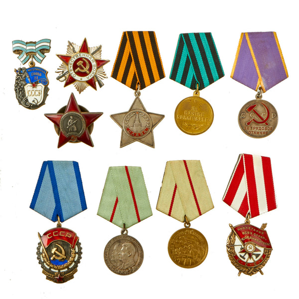 Original Soviet Union WWII to Cold War Era Medals and Decorations Lot ...