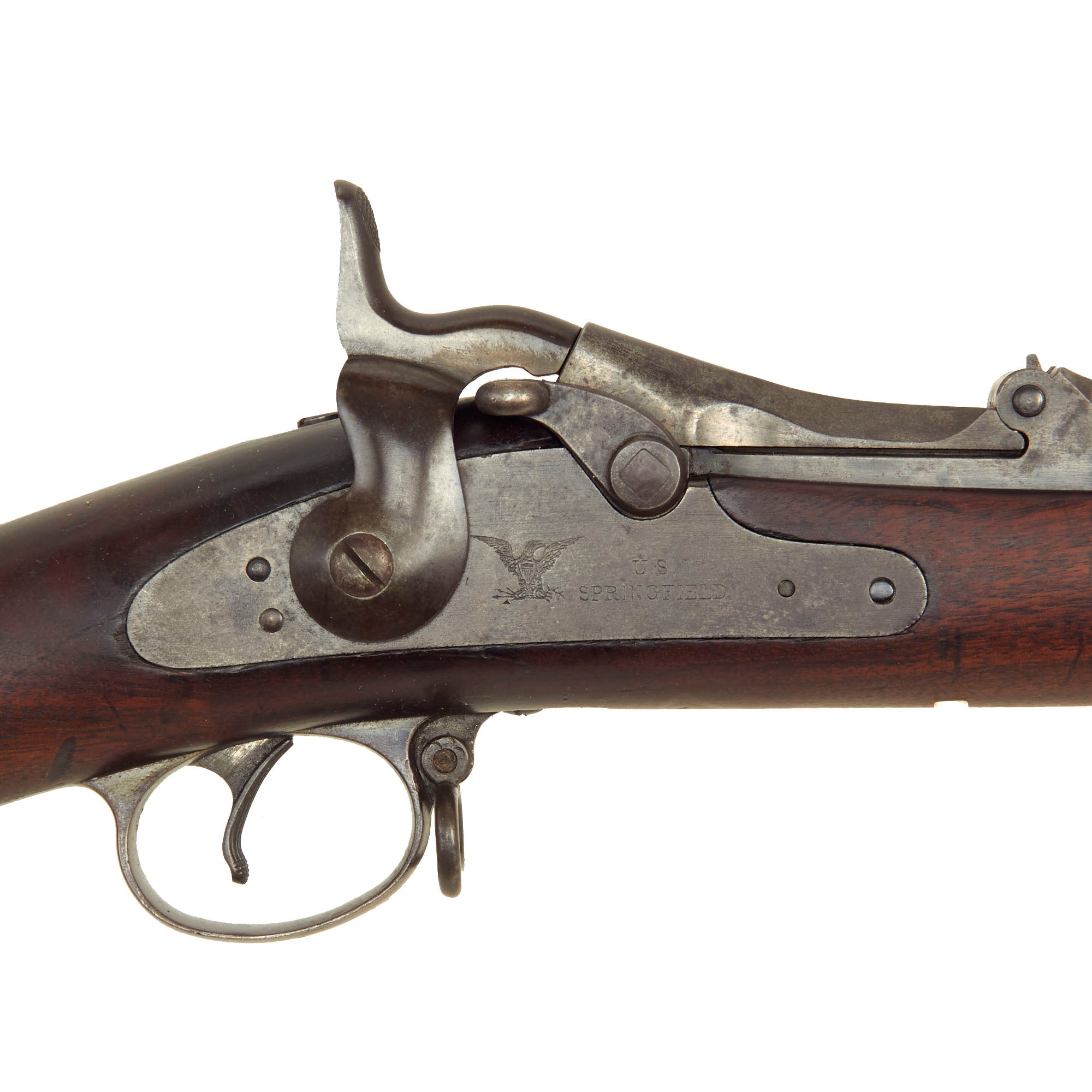 Original U.S. Springfield Trapdoor Model 1884 Round Rod Bayonet Sharps ...