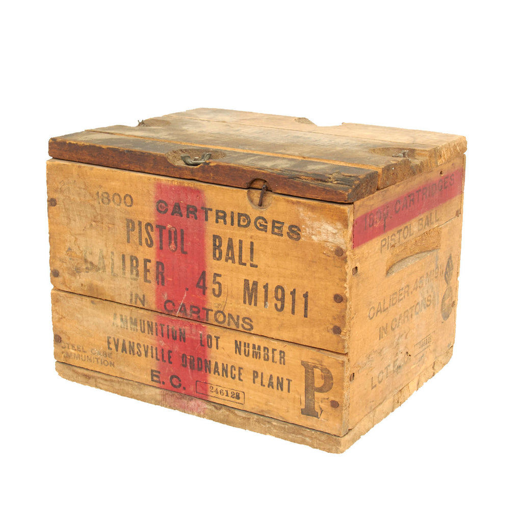 Original U.S. WWII Colt M1911 .45 ACP 1800 Cartridge Wooden Ammunition ...