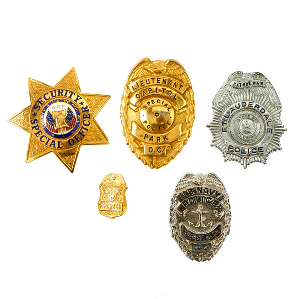 Original U.S. Military, Law Enforcement and Security Guard Badge Colle ...