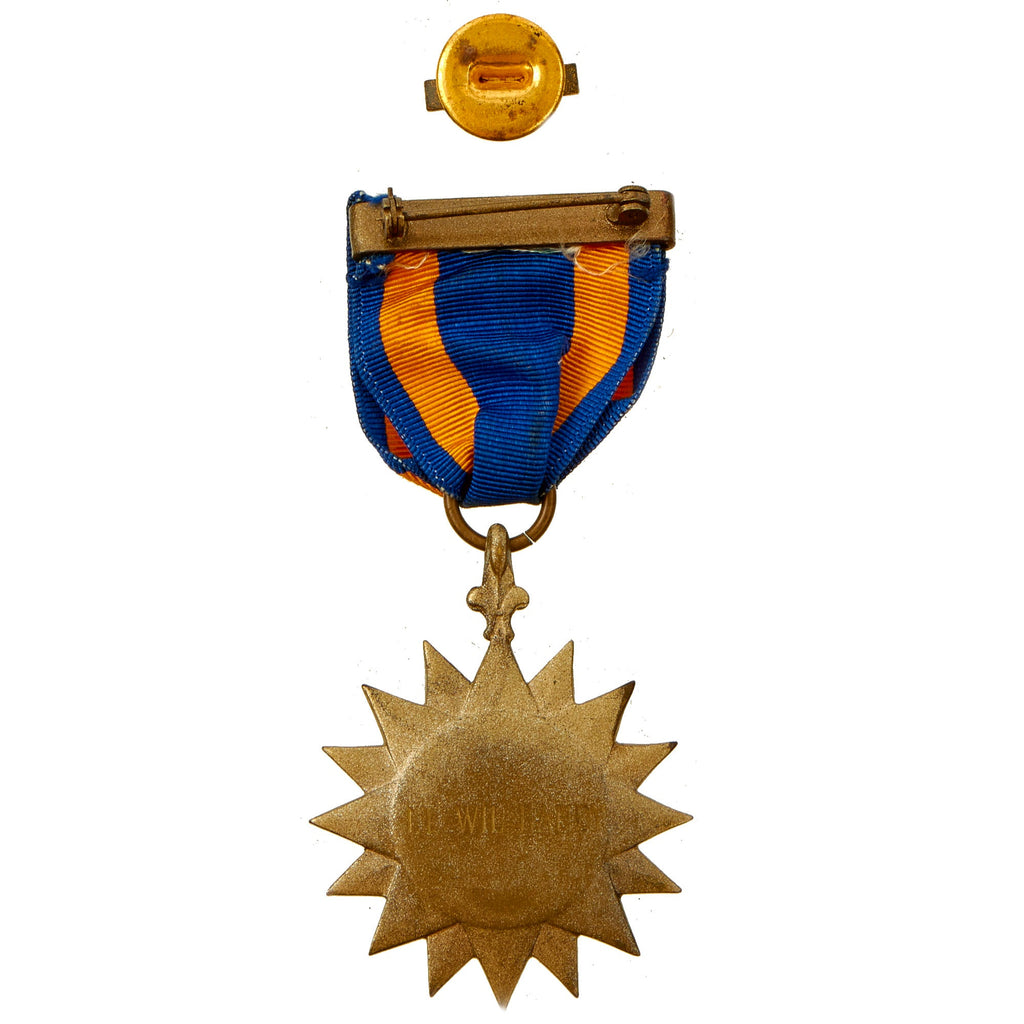 Original U.S. WWII Name Engraved Air Medal in Presentation Box With La ...