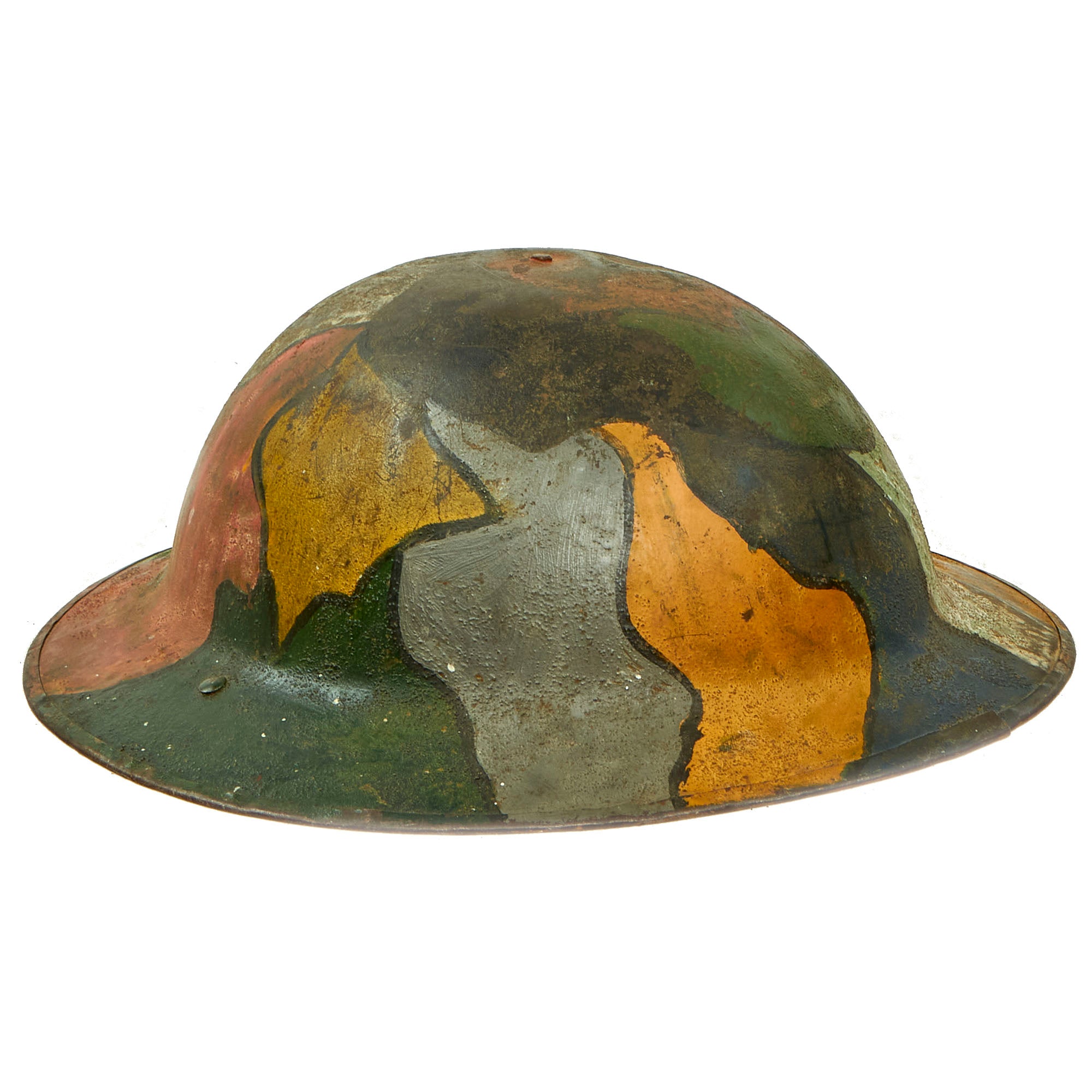 Original British WWI Panel Camouflage Painted Mk 1 Brodie Helmet by Ha ...