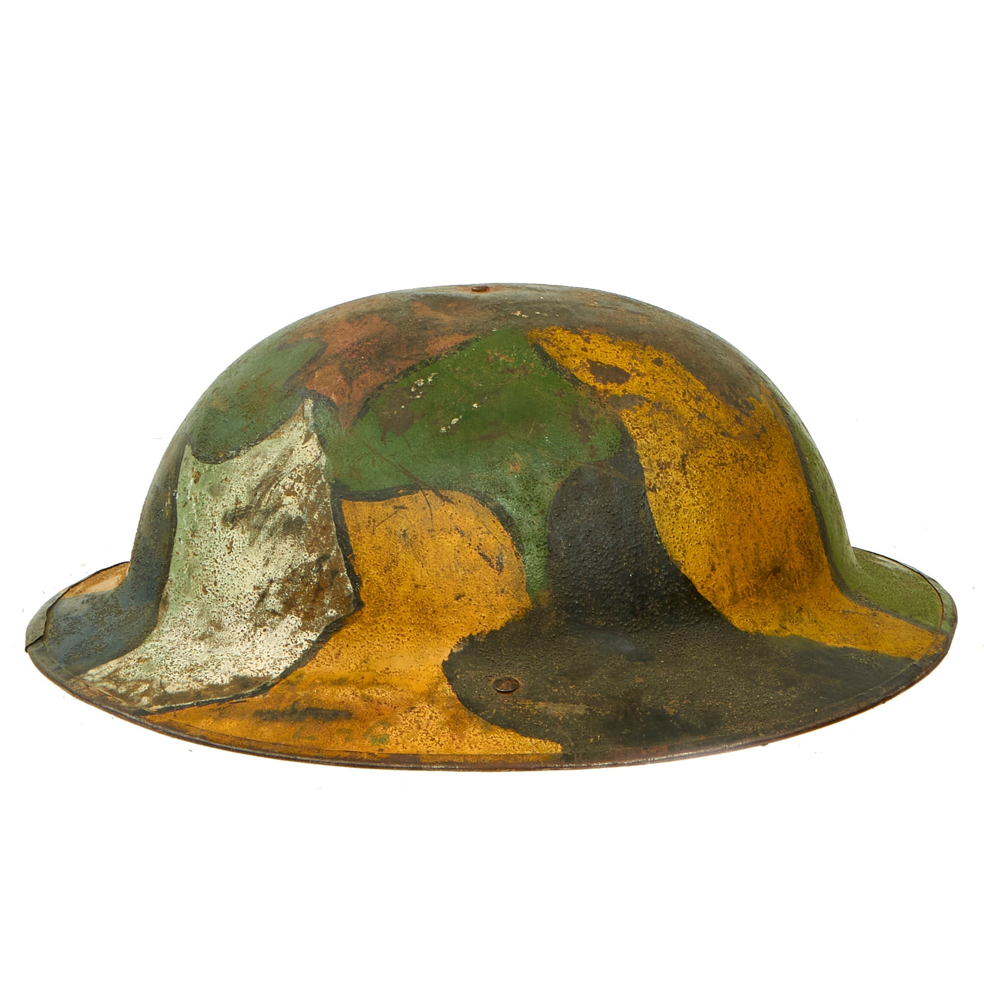 Original British WWI Panel Camouflage Painted Mk 1 Brodie Helmet by Ha ...