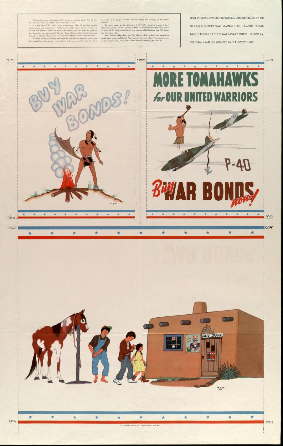 Original U.S. WWII “More Tomahawks For Our United Warriors” War Bonds ...