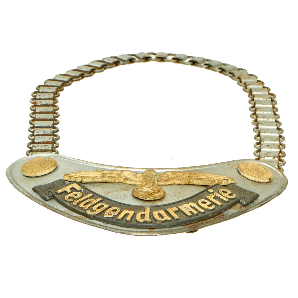 Original German WWII Feldgendarmerie Police Gorget with Phosphorescent ...