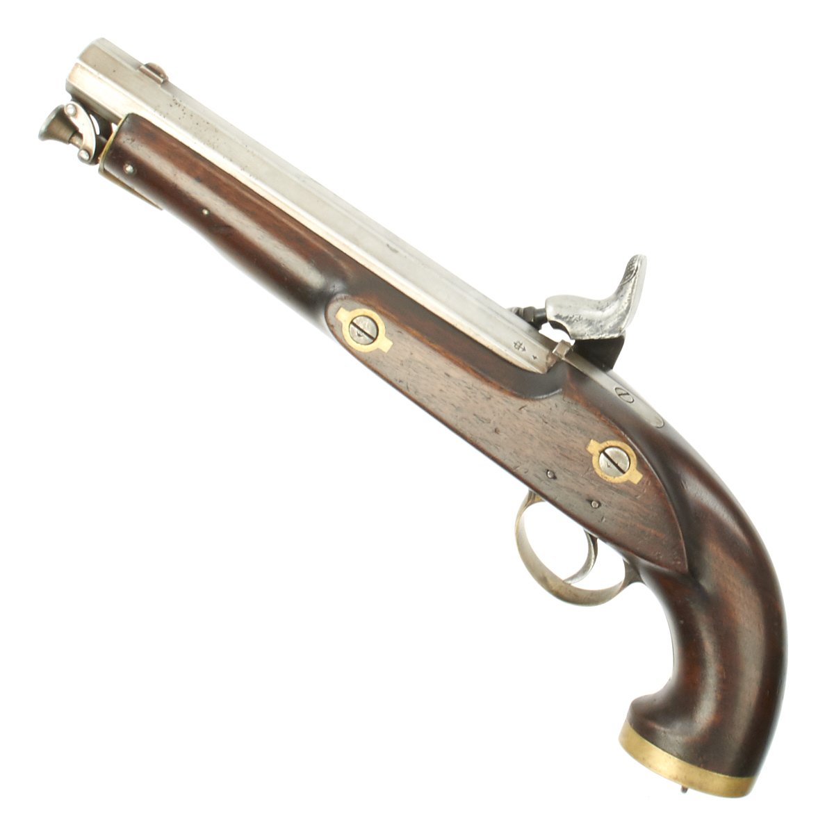 Original British Officer's Percussion Pistol with Octagonal Barrel mar ...