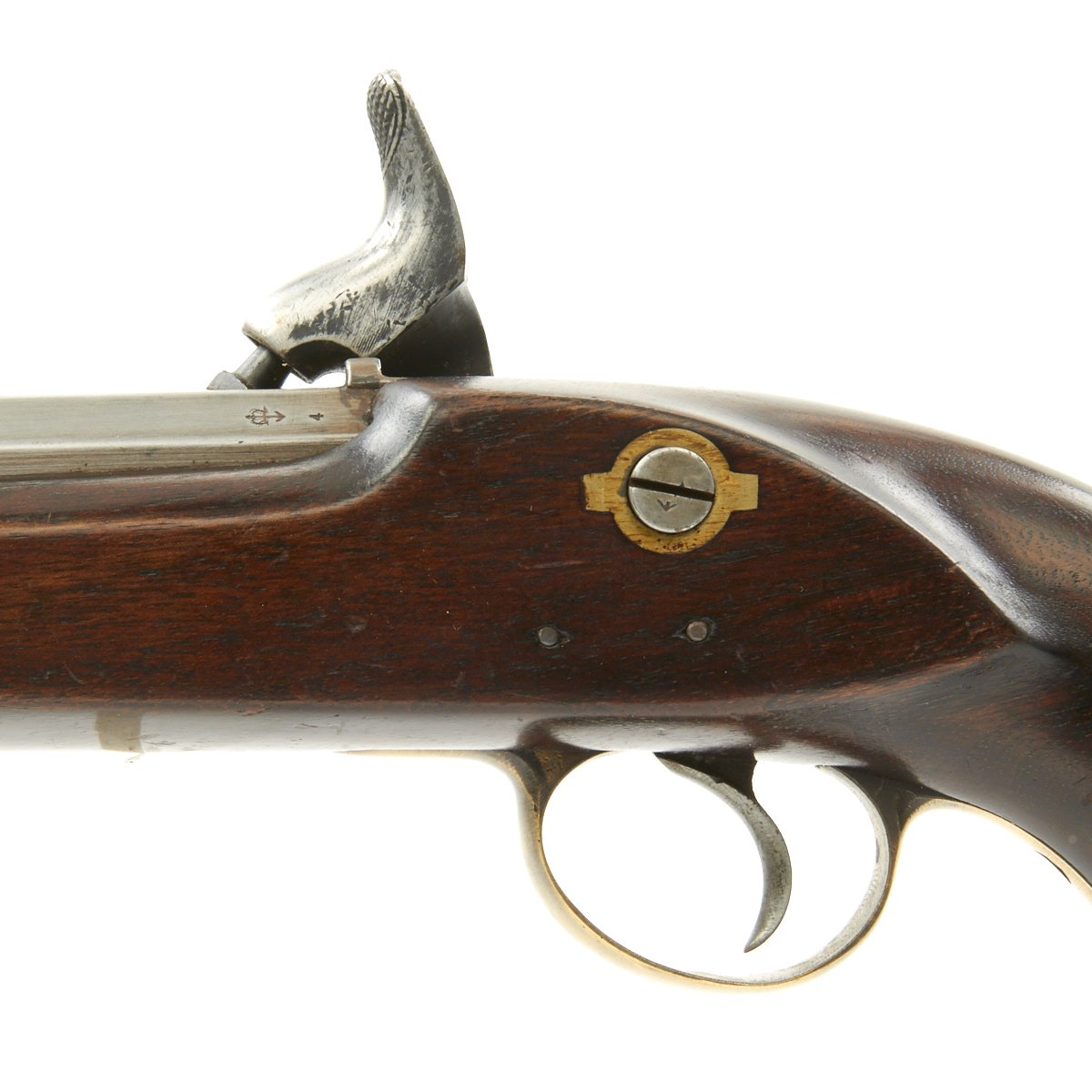 Original British Officer's Percussion Pistol with Octagonal Barrel mar ...