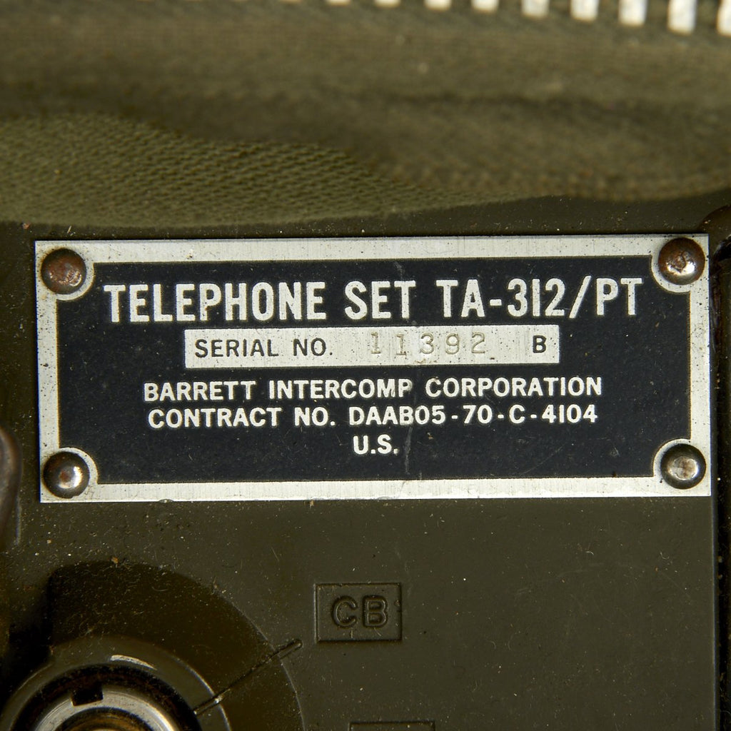 Original U.S. Vietnam War Era TA-312/PT Field Telephones in Carry Case ...