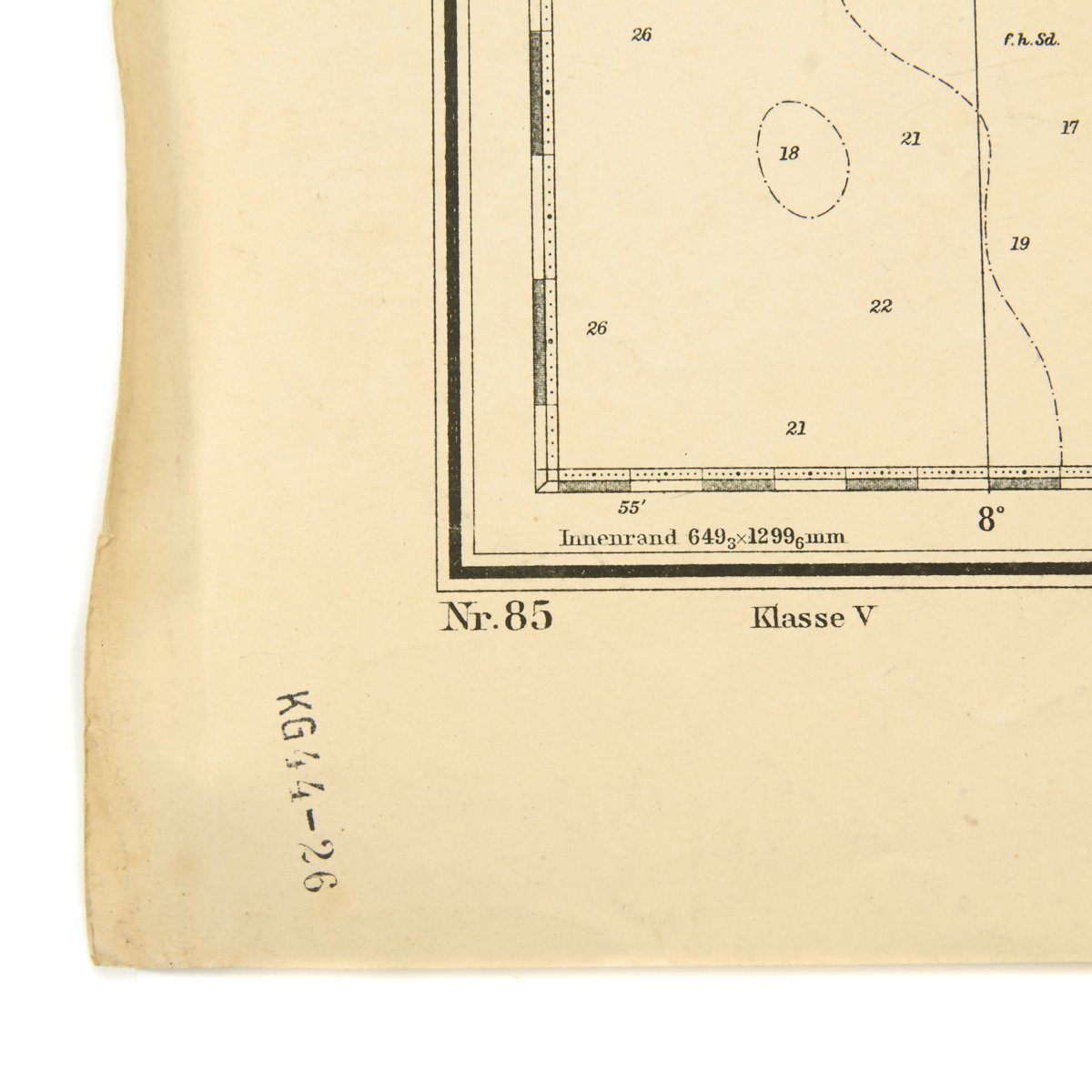 Original German WWII 1942 Kriegsmarine U-Boat Map of North Sea and ...