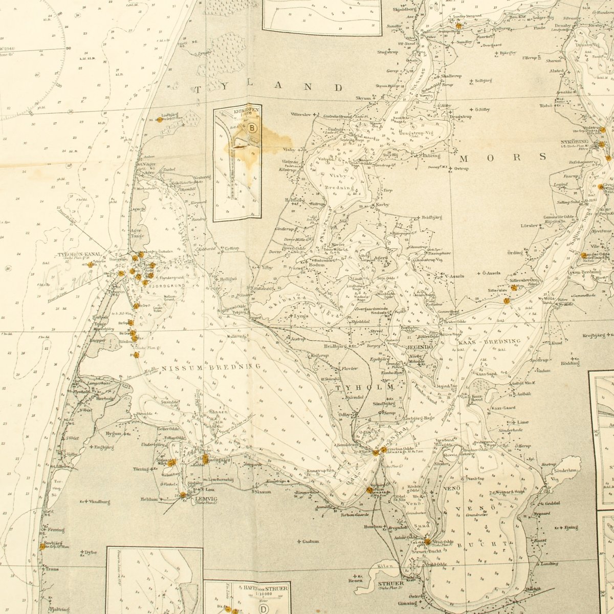 Original German WWII 1942 Kriegsmarine U-Boat Map of North Sea and ...