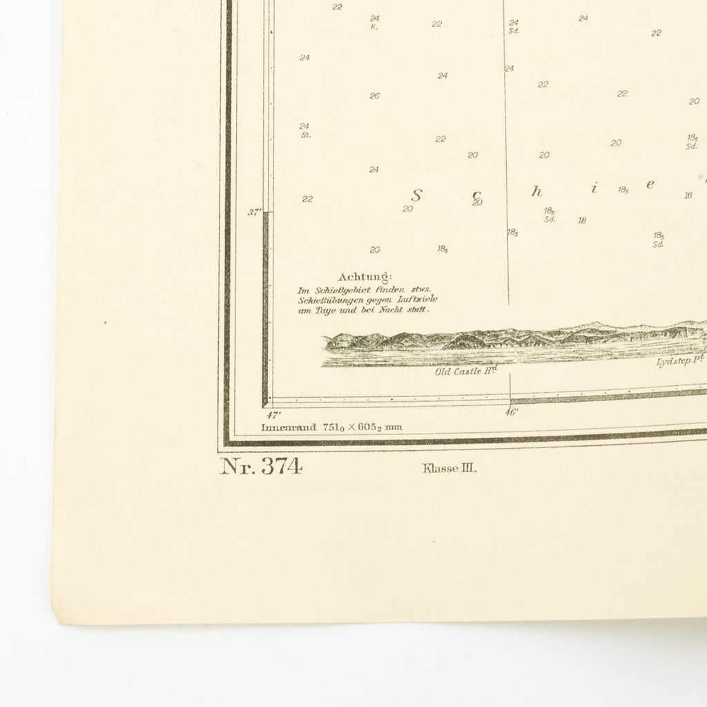 Original German WWII Kriegsmarine U-Boat Map of Tenby and Caldey Island ...