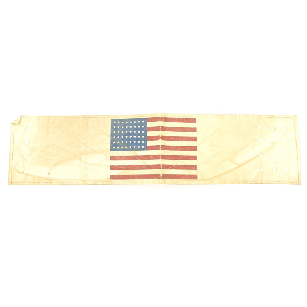 Original U.S. WWII Paratrooper D-Day Invasion American Flag Oilcloth A ...