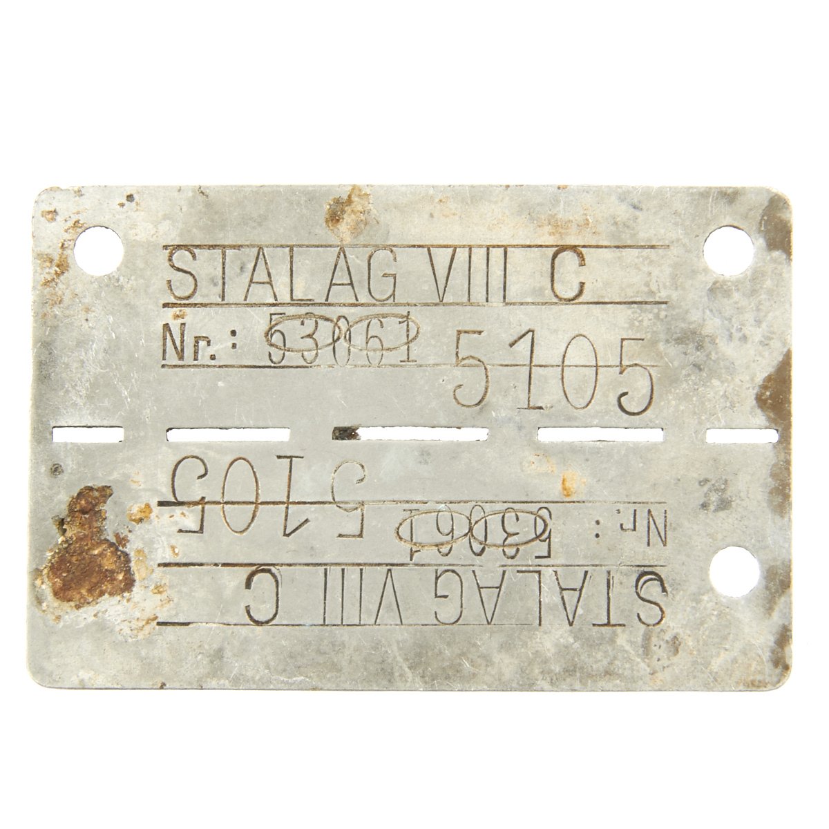 Original German WWII Stalag VIII POW ID Tags – International Military ...