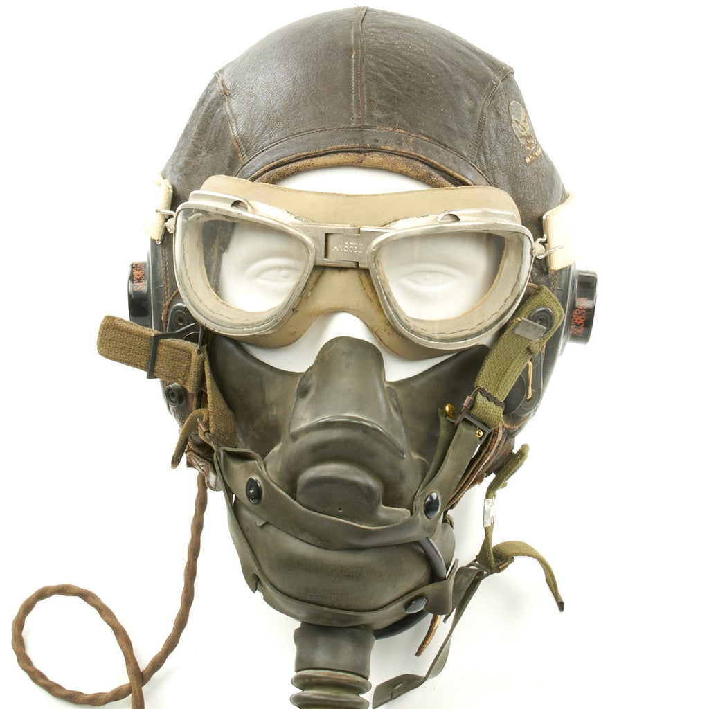 Original U.S. WWII Army Air Force Aviator Flight Helmet Set - AN6530 G ...