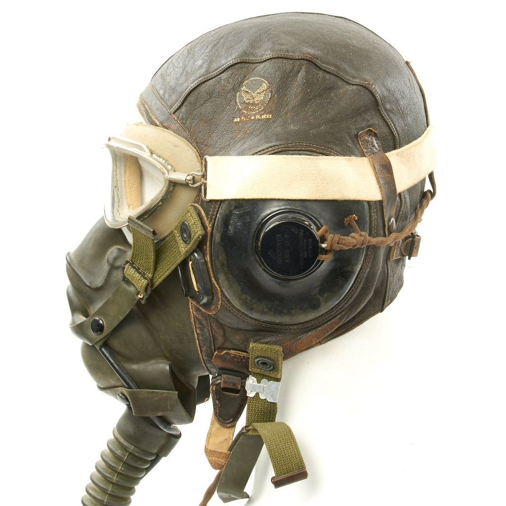 Original U.S. WWII Army Air Force Aviator Flight Helmet Set - AN6530 G ...
