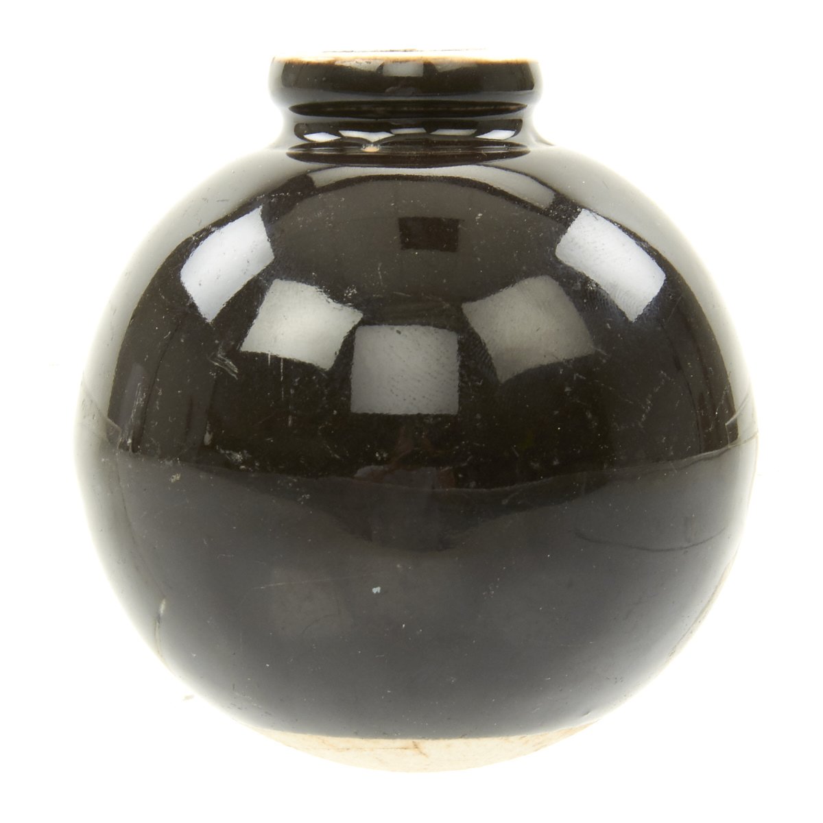 Original Japanese WWII Type 4 Ceramic Hand Grenade in Dark Brown - Ine ...