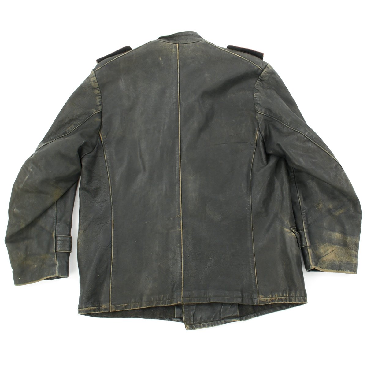 Original German WWII Panzer Officer Black Leather Jacket ...