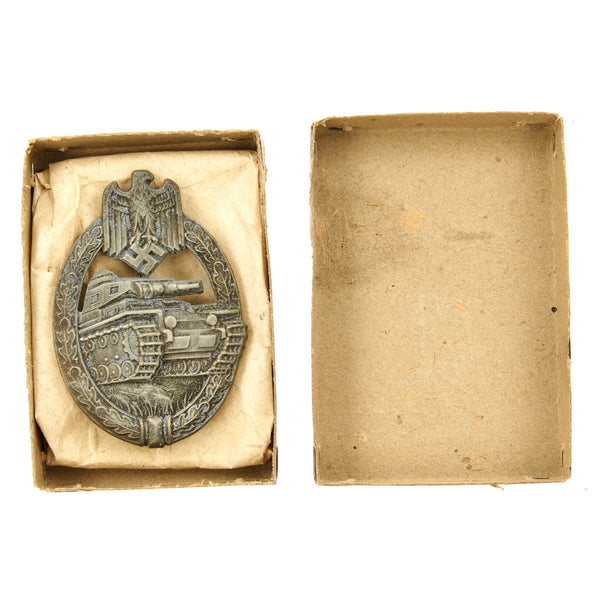 Original German WWII Panzer Assault Tank Badge Bronze Grade by Hermann ...