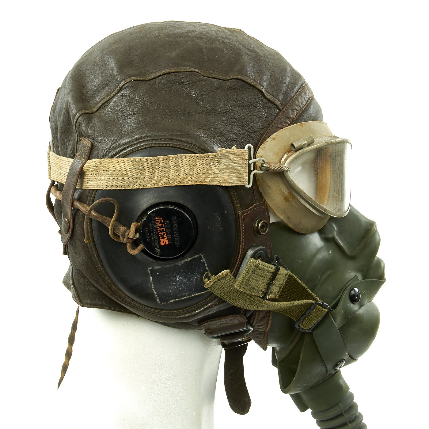 Original U.S. WWII USAAF Aviator Flight Helmet Set - AN6530 Goggles, A ...
