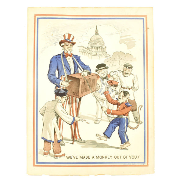 Original U.S. WWII 1943 Propaganda Poster We’ve Made A Monkey Out Of Y ...