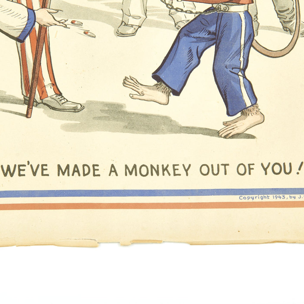 Original U.S. WWII 1943 Propaganda Poster We’ve Made A Monkey Out Of Y ...